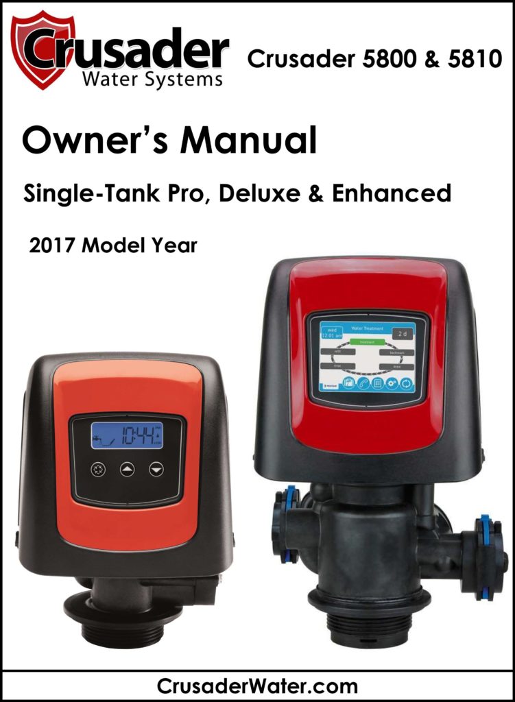 58xx Water Softener Owner’s Manuals – Crusader Water